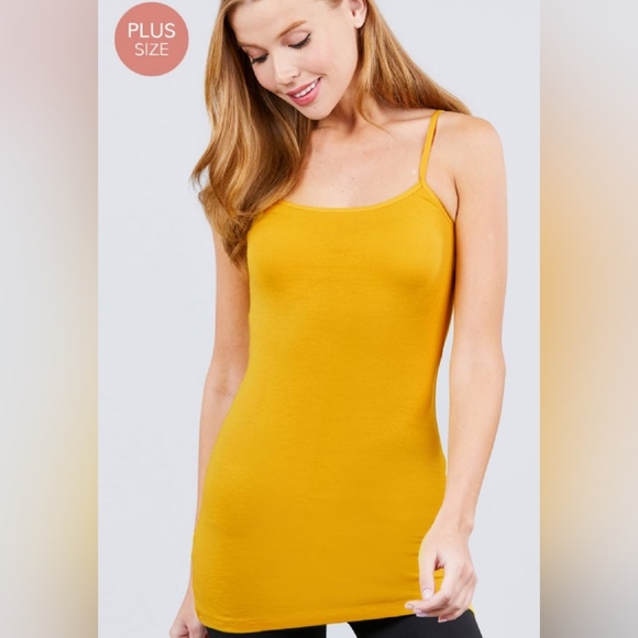 Active Basic | Tops | Active Basic Mustard Tunic Style Cami 3x | Poshmark